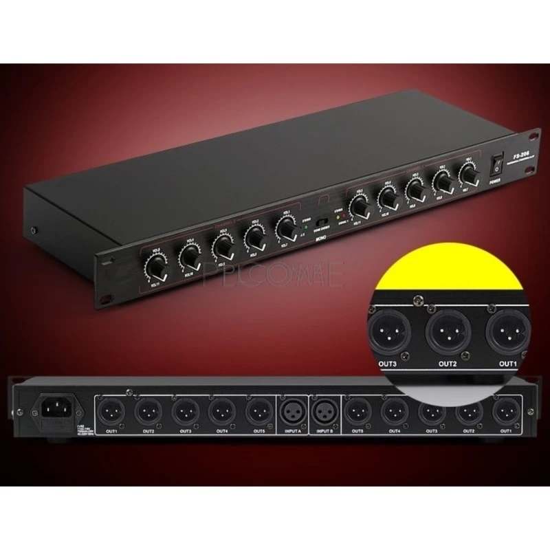 2-In-10-Out-XLR-Audio-Distributor-Signal-Splitter-Stereo-Mono ...