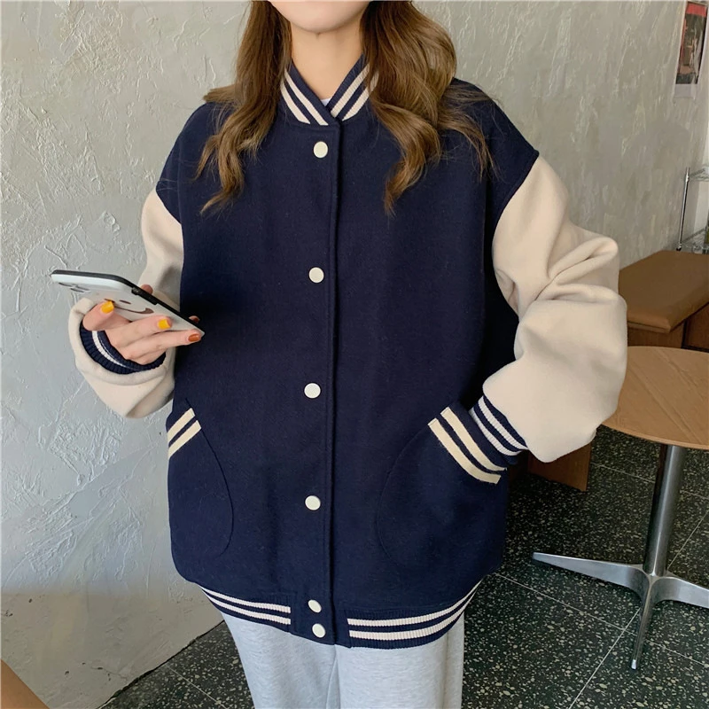 Harajuku Baseball Jacket Bomber | Baseball Jacket Women Harajuku ...