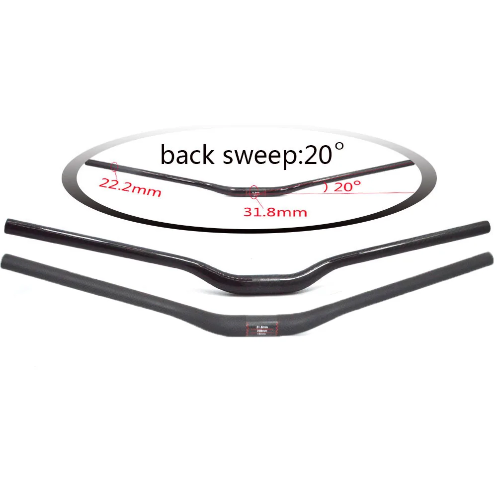 Full-3K-Carbon-Fiber-Mountain-Bicycle-Rise-Handlebar-Backsweep-20 ...