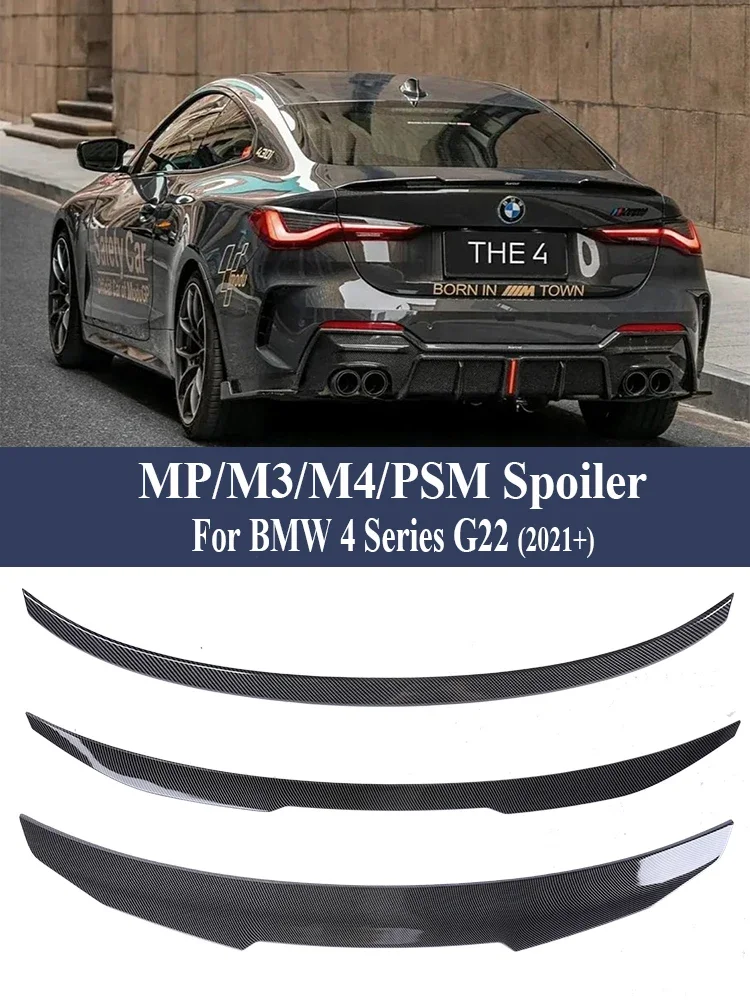 For-BMW-4-Series-G22-G26-M-Sport-Carbon-Fiber-M4-PSM-Style-Rear-Bumper ...