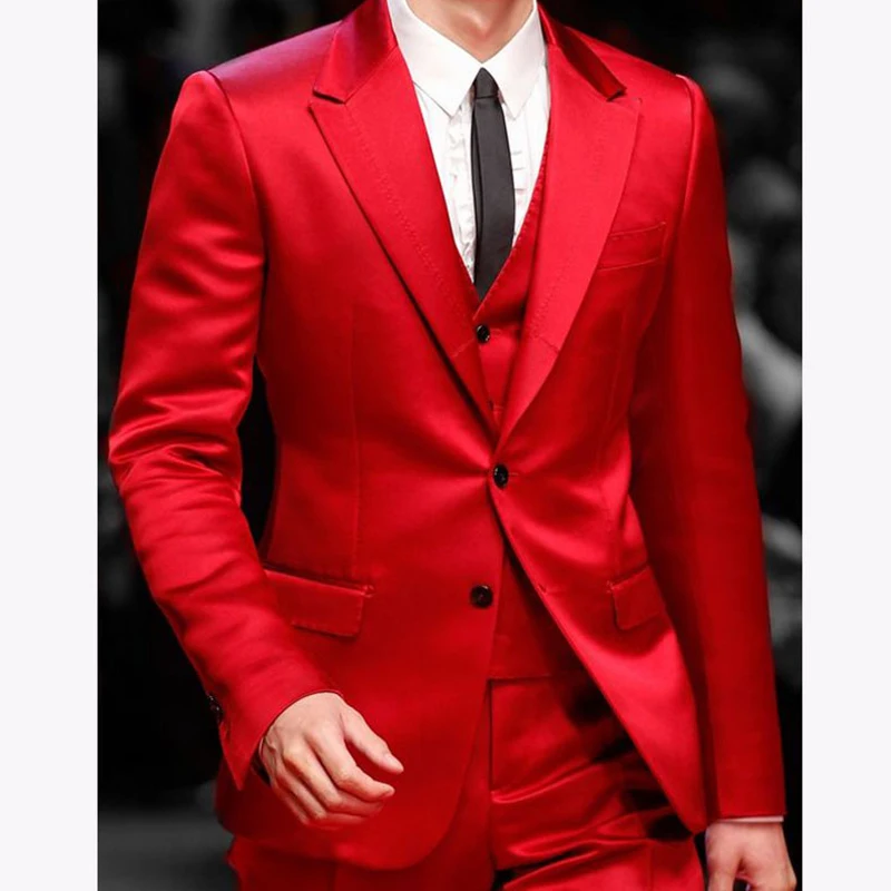 Slim-Fit-Red-Men-Suits-for-Prom-Singer-Stage-3-Piece-Satin-Wedding ...