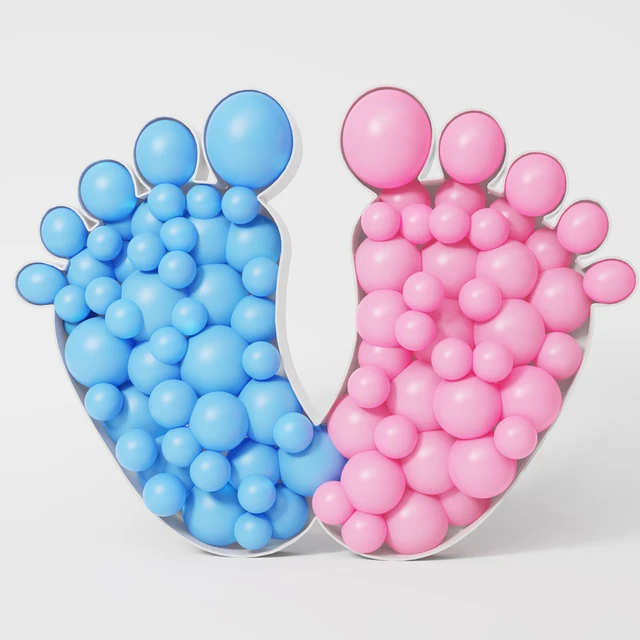 Blue And Pink Baby Feet