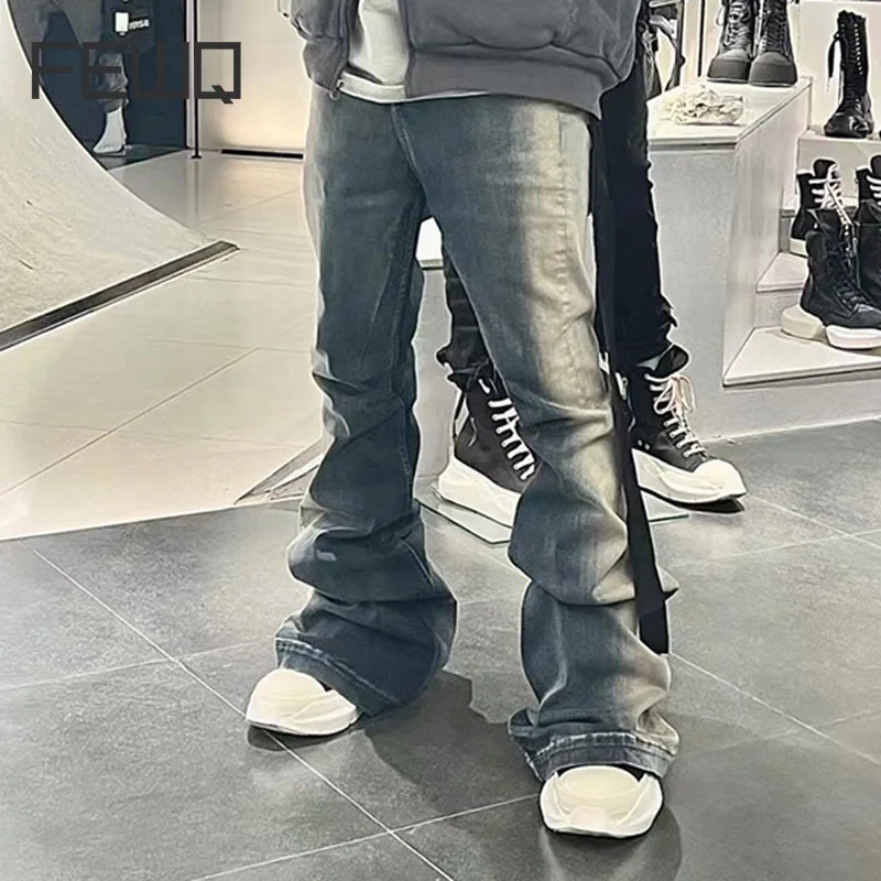 FEWQ-Niche-Men-Jeans-Wash-Gradient-Floor-Mop-Casual-Trend-2023-Vintage ...