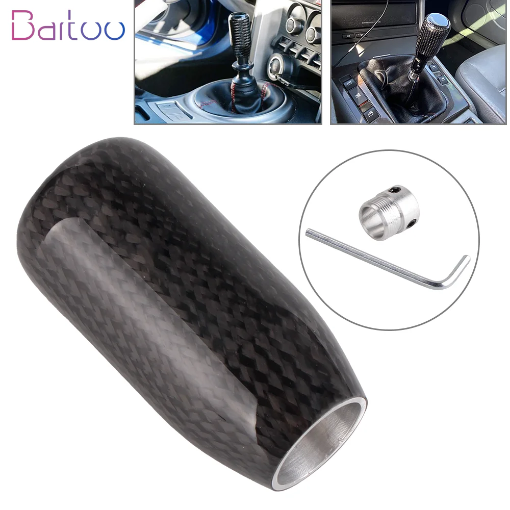New-Carbon-Fiber-Shifter-Lever-Head-Gear-Shift-Knob-Manual-Transmission ...