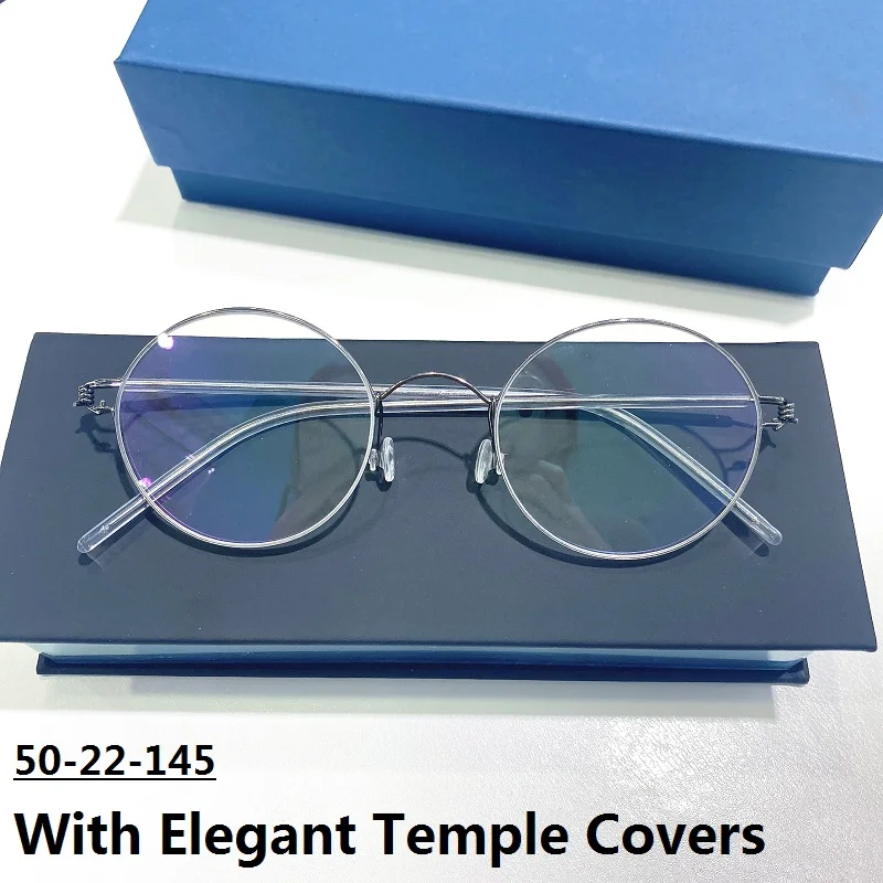 Denmark Brand Titanium Screwless Glasses Frame Men Women Retro Round ...