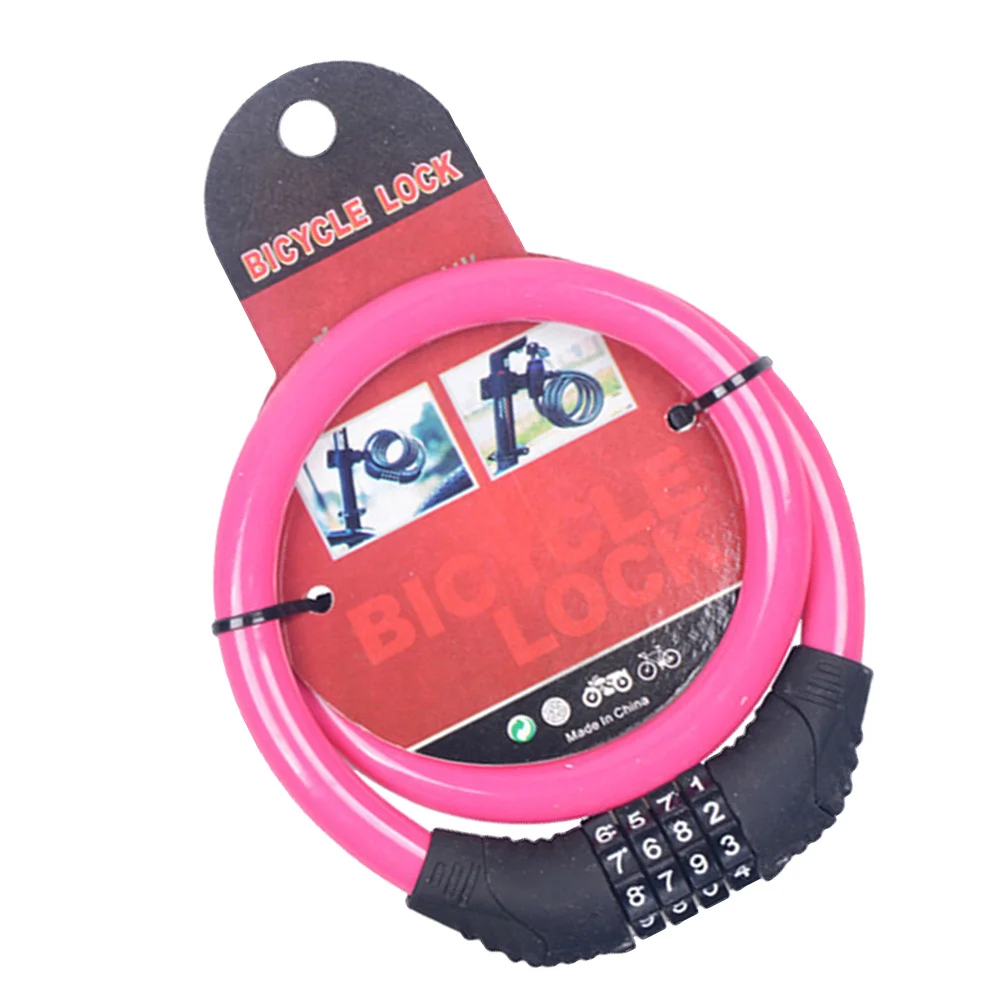4-Steel-Cable-Lock-Cycling-Heavy-Duty-Cable-Combination-Password-Bike ...