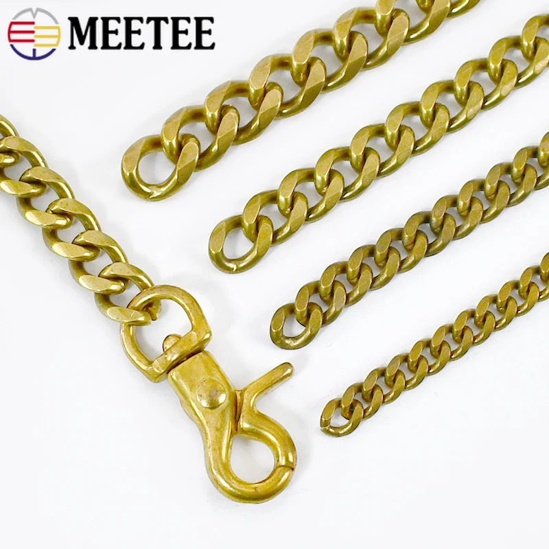 50/100cm Solid Brass Backpack Chain Shoulder Bags Strap Hook Wallet ...