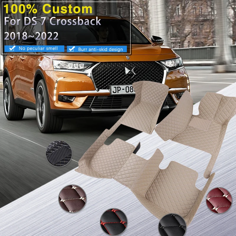 Car-Floor-Mats-For-Citroen-DS-7-DS7-Crossback-2018-2022-Rugs-Leather ...