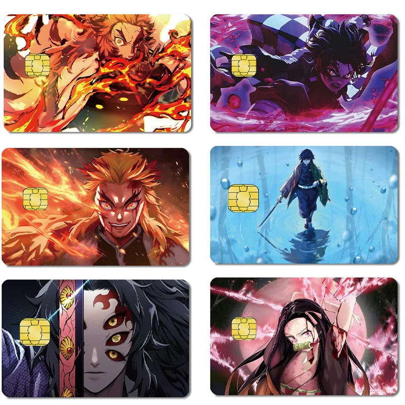 Anime-Demon-Slayer-Tanjirou-Nezuko-Bank-Credit-Cards-Bus-Pass-Stickers ...