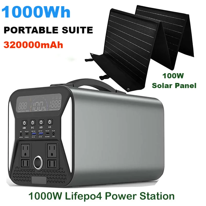 1000w Portable Power Station Solar Panel | Lifepo4 Portable Power ...