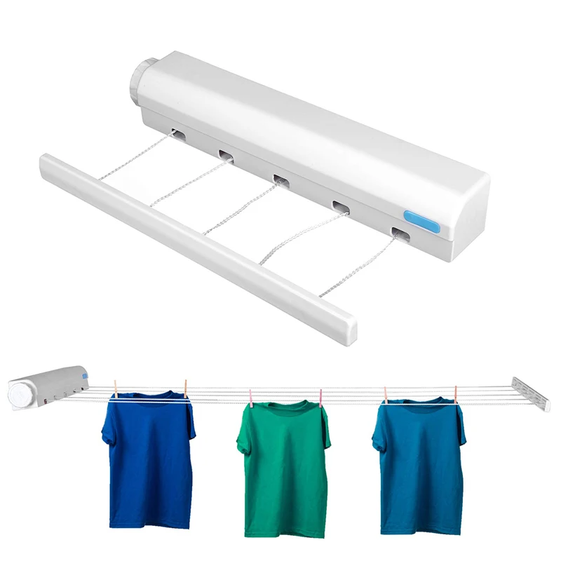 4-5-Clothes-Line-Retractable-Indoor-Clothesline-Drying-Rope-Wall ...