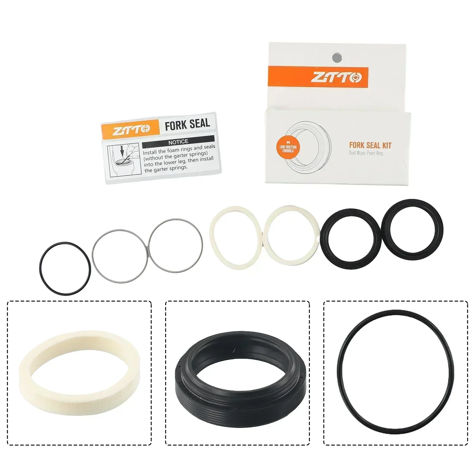 Bicycle Fork Dust Seal 30-40mm For FOX/ROCKSHOX/MANITOU/SR Fork Repair ...