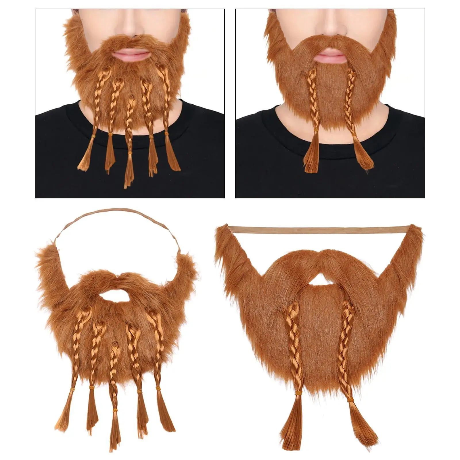 Fake Beard Costume Accessory Viking Beard for Holiday Men Women Carnival