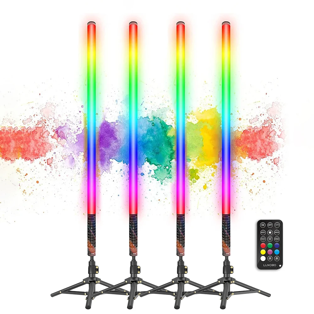 LUXCEO-85-cm-LED-RGB-Stimmungslicht-mit-Stativ-Hintergrundlampenstab ...