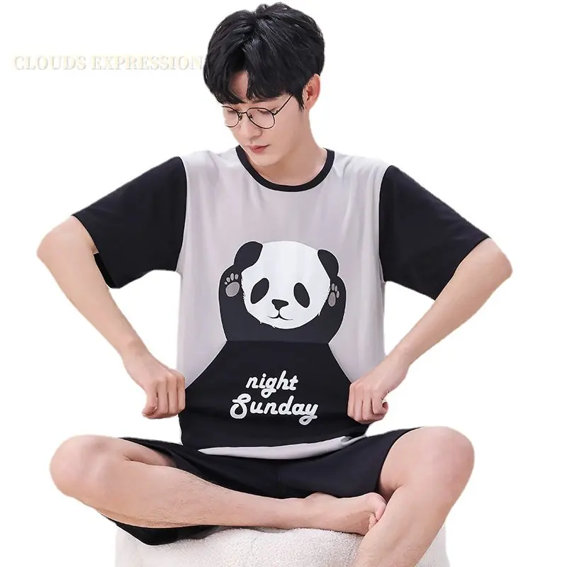 Summer-Plus-4XL-Cartoon-Panda-Big-Boys-Pyjamas-Knitted-Men-s-Pajamas ...