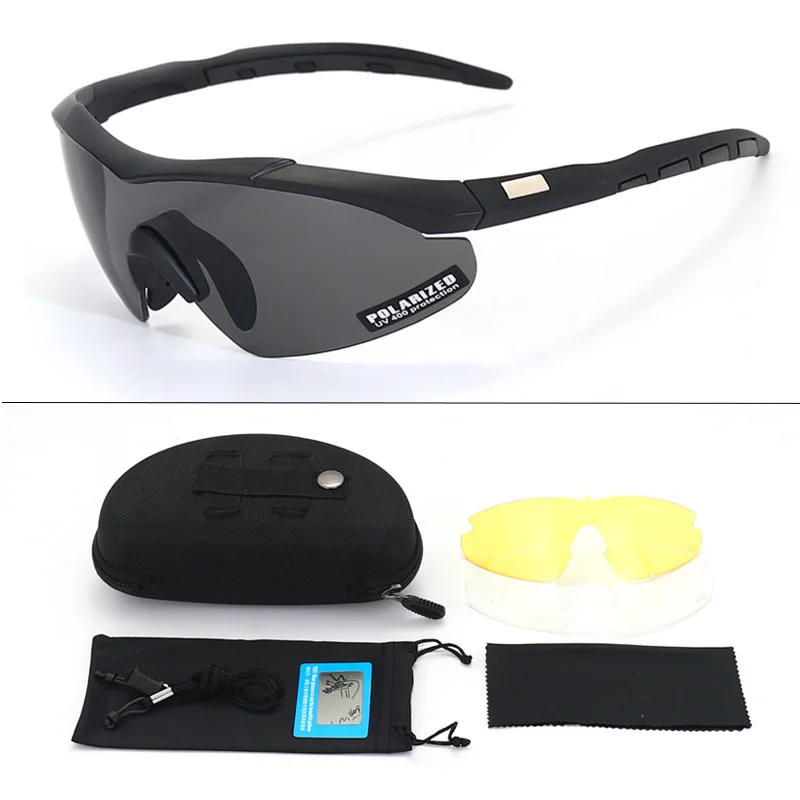 Polarized-3-Lenses-Military-Bulletproof-Glasses-Outdoor-Tactical ...