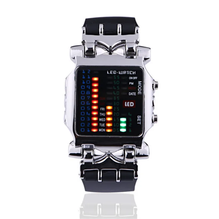 Hot 2023 New Hot Selling Binary LED Electronic Casual Watch