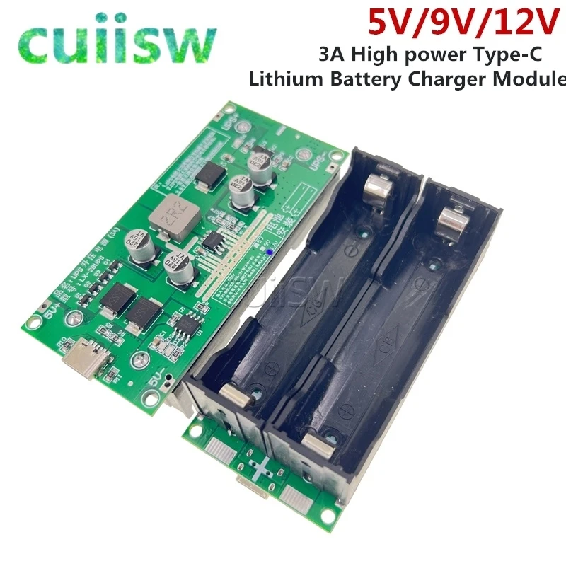 Type-C 15W 3A 18650 Lithium Battery Charger Module DC-DC Step Up ...