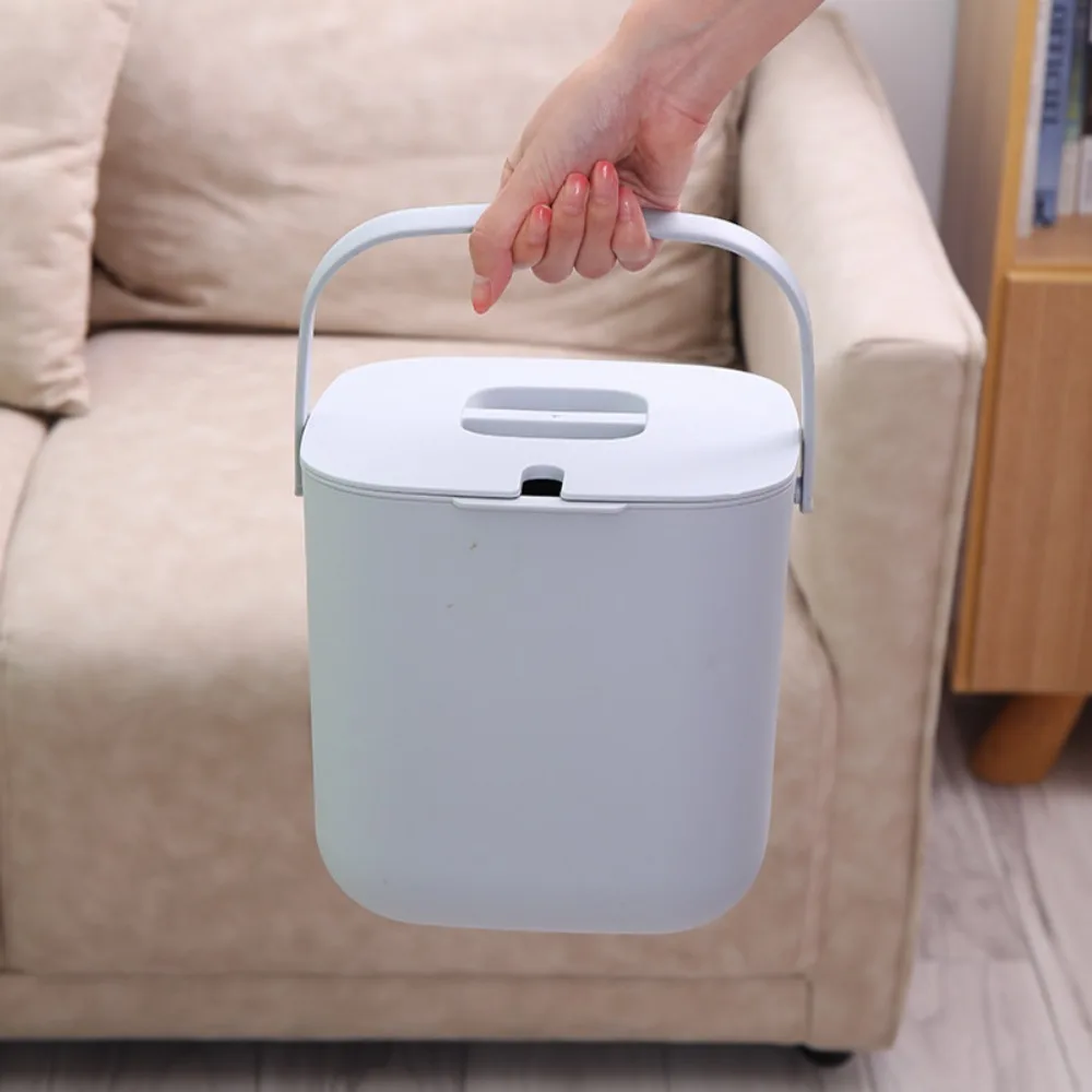 6-8L-Kitchen-Food-Waste-Trash-Bucket-Portable-with-Drainer-2-Tier-Tea ...