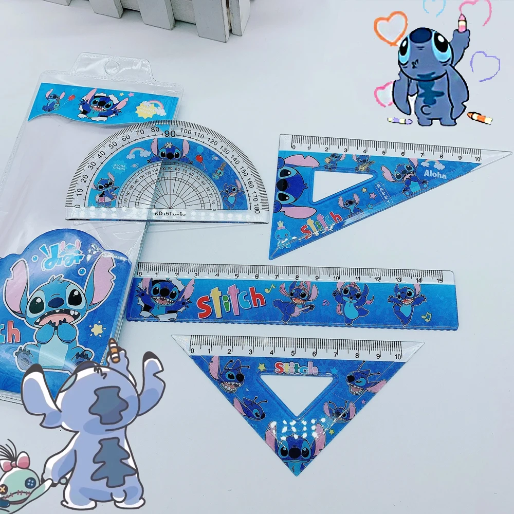 4pcs-Stitch-Creative-Ruler-Set-Stitch-Student-Study-Stationery-Rulers ...