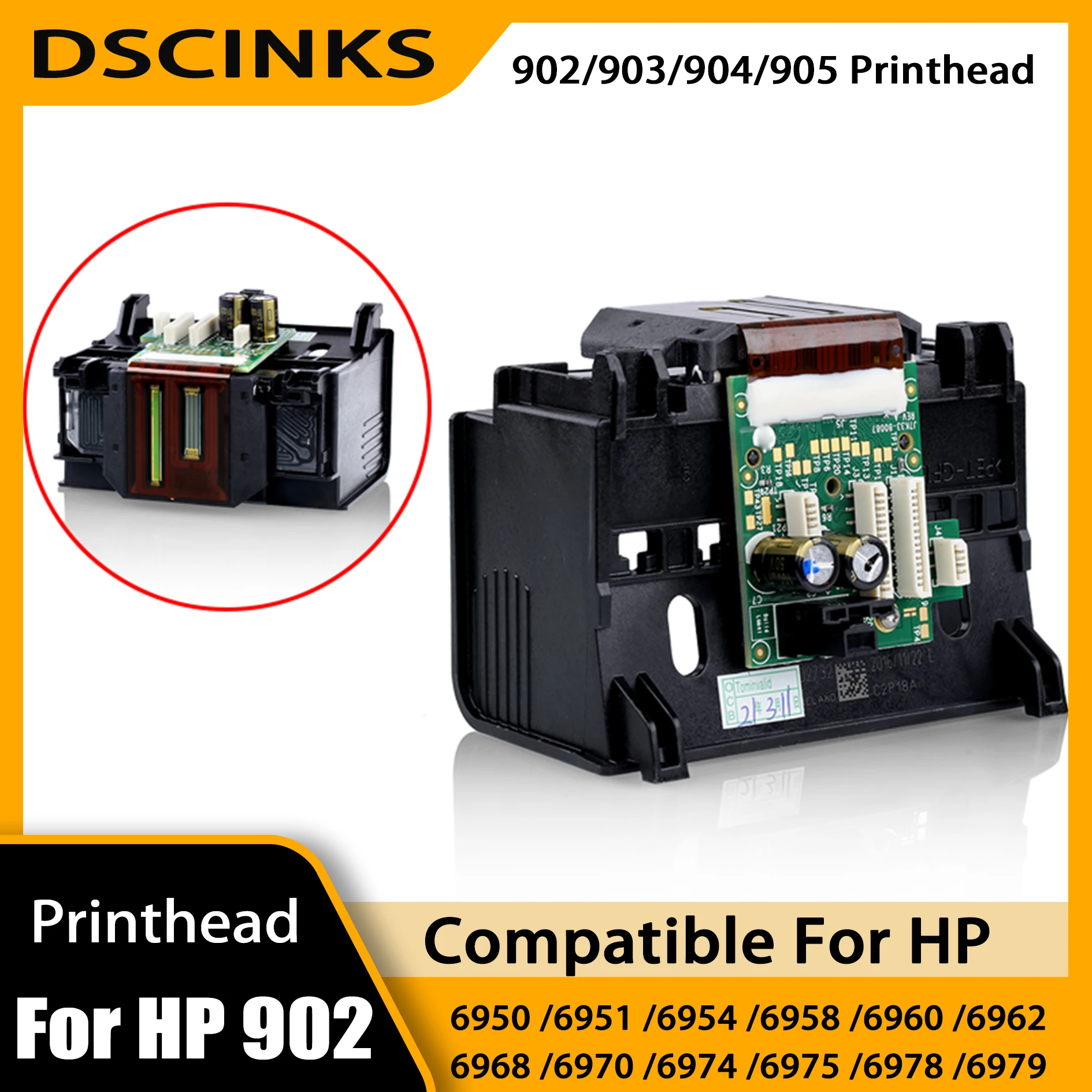For HP 902 903 904 905 Printhead For HP OfficeJet Pro 6950 6951 6954 ...