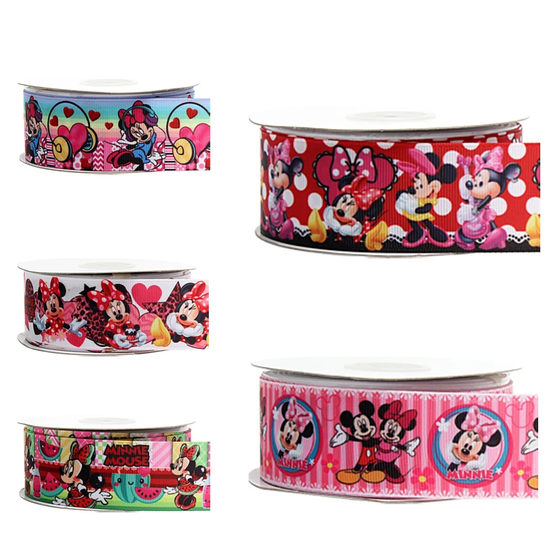 25MM 38MM new cute Disney Mickey Minnie Mouse DIY Ribbon| | - AliExpress