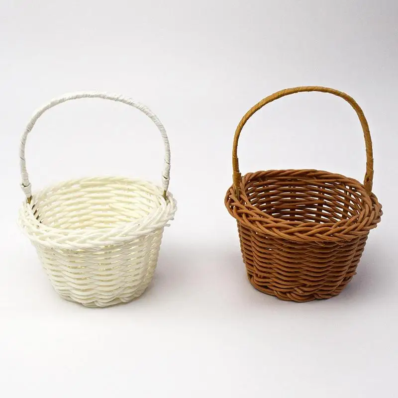 Flower-Girl-Baskets-For-Weddings-Hand-Held-Wedding-Ceremony-Rattan ...