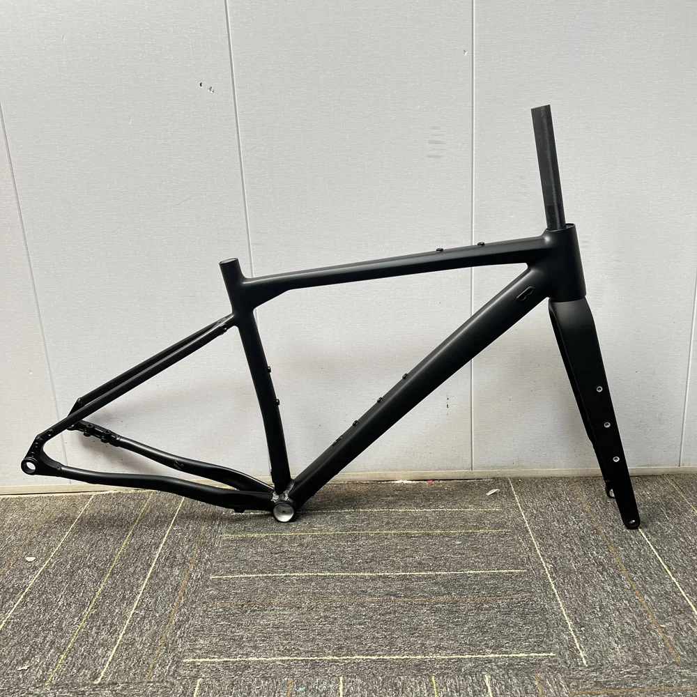 45/50/ 55CM Gravel Bicycle Frame Carbon Fork Aluminum Alloy Road Bike ...