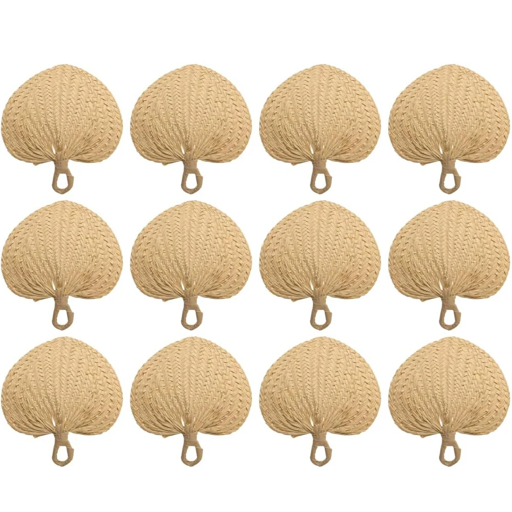Natural Raffia Hand Fans Palm Leaf Hand Fans, Buri Fans, Handmade, Fan ...