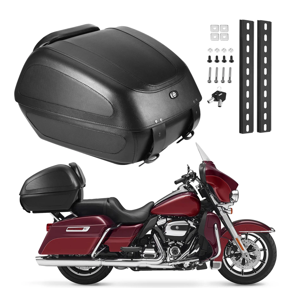 Motorcycle Luggage Trunk Tail Box Rear Top Case For Harley Honda Suzuki ...