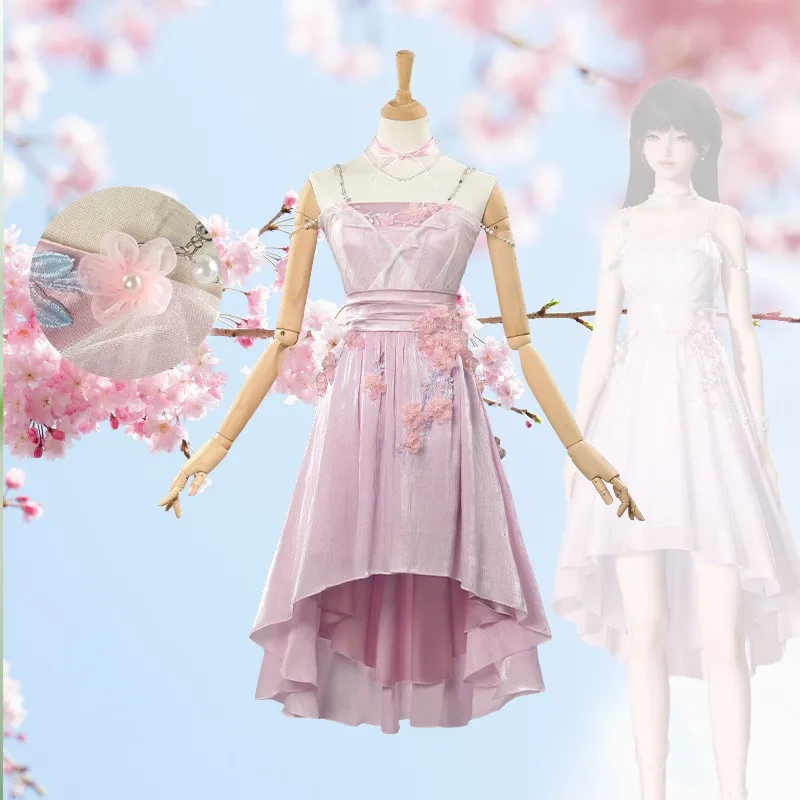 Game Love and Deepspace Cosplay Spring Flowers Costume Pink Dress for ...