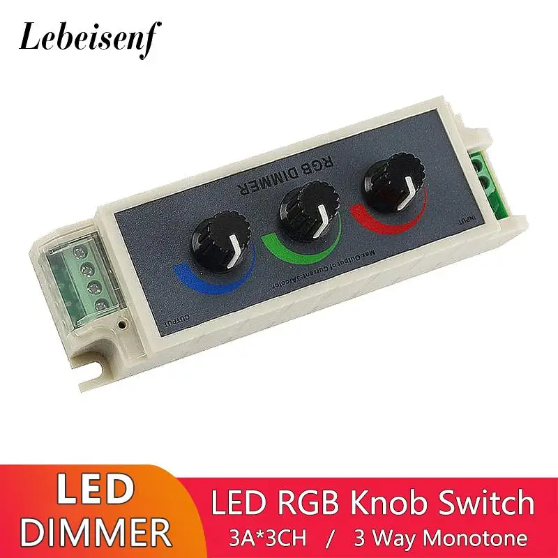 RGB-Knob-Controller-DC-12V-24V-9A-Constant-Voltage-PWM-3-Way-Rotary ...