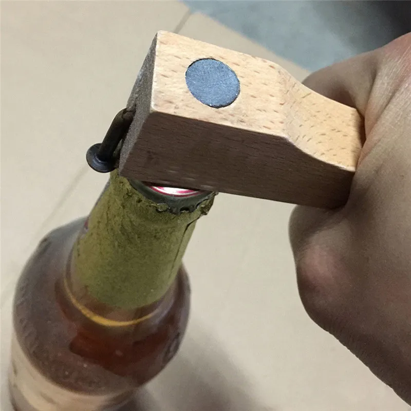 Creative-Wood-Nail-Beer-Bottle-Openers-Multifunction-Hammer-Of-Thor ...