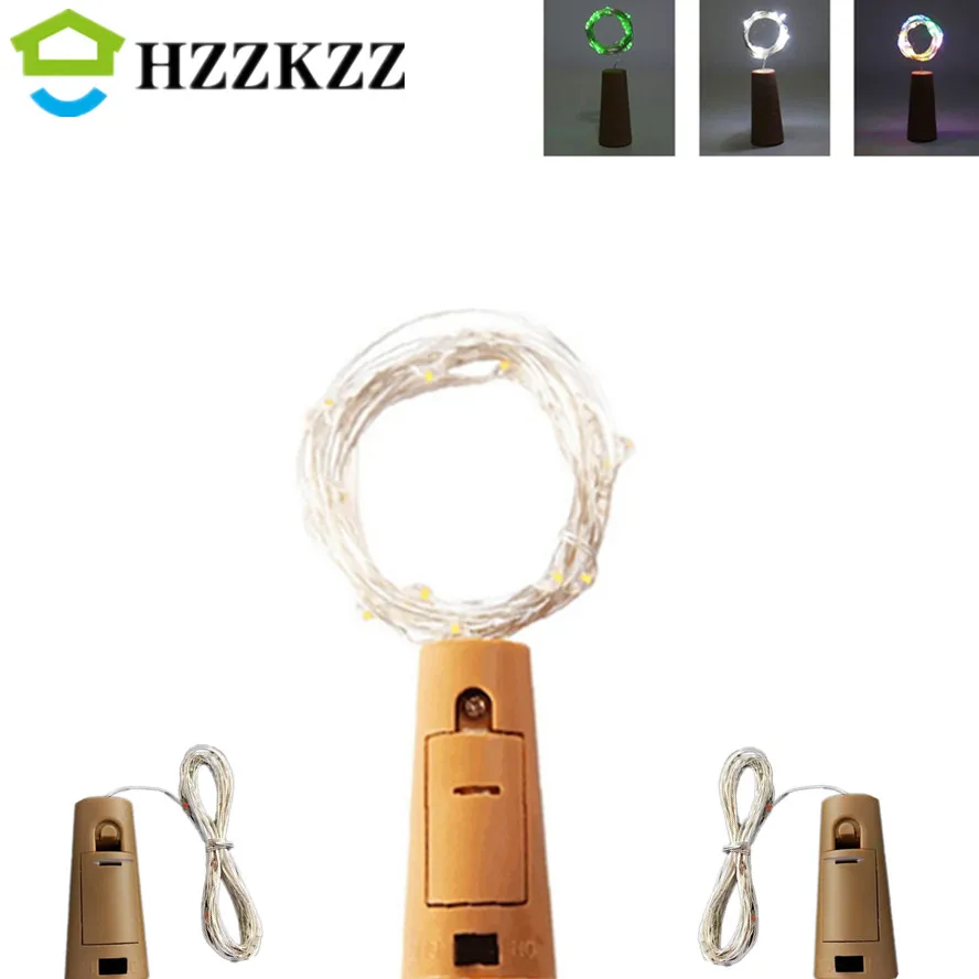 LED wine bottle fairy lights cork string lights holiday decoration ...