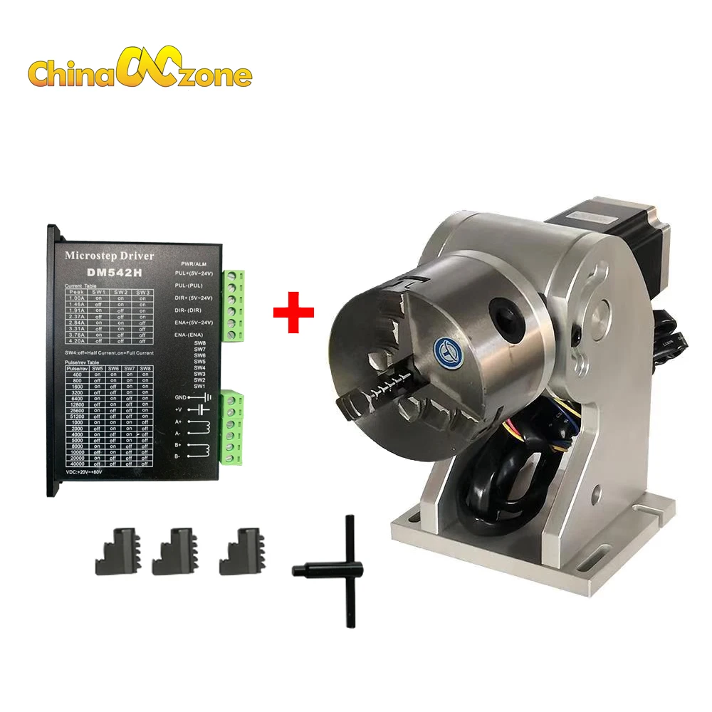 D80-3-Jaws-Rotary-Axis-MAX-80mm-for-Fiber-Laser-Nameplate-Marking ...