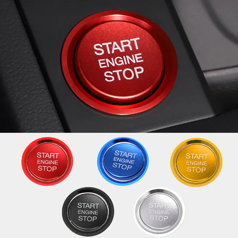 Auto Start Stopp knopf Motor Dekoration Aufkleber Abdeckung für Audi A4 ...