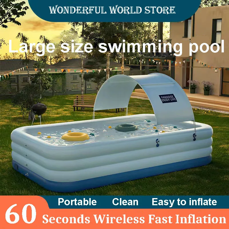 2023-New-Pools-Swimming-Adult-Family-Quick-Automatic-Inflatable-Pool ...