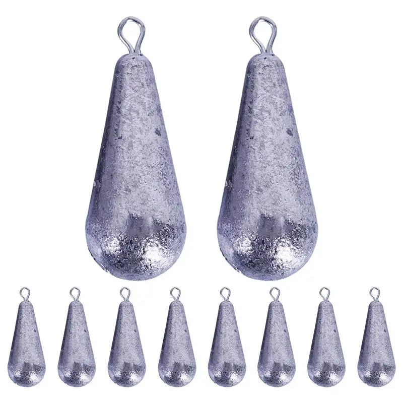 Lead-Fishing-Weights-10X-Lead-Sturdy-Teardrop-Shape-Fishing-Weights ...