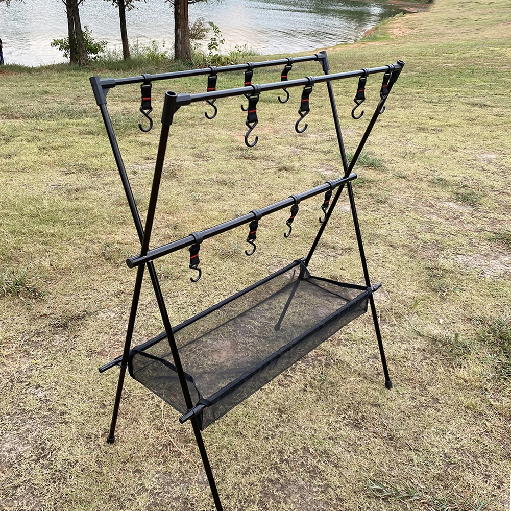 Camping Hanging Rack Aluminum Alloy Camping Shelf Rack Lightweight ...