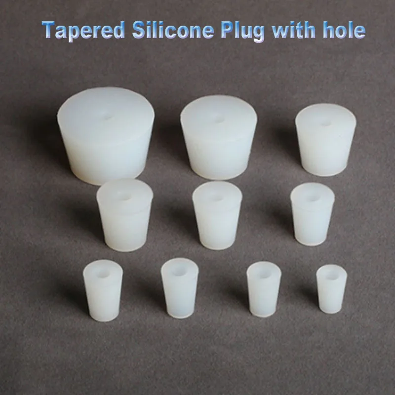 1Pcs Tapered Silicone Plug with hole High temperature resistance or ...