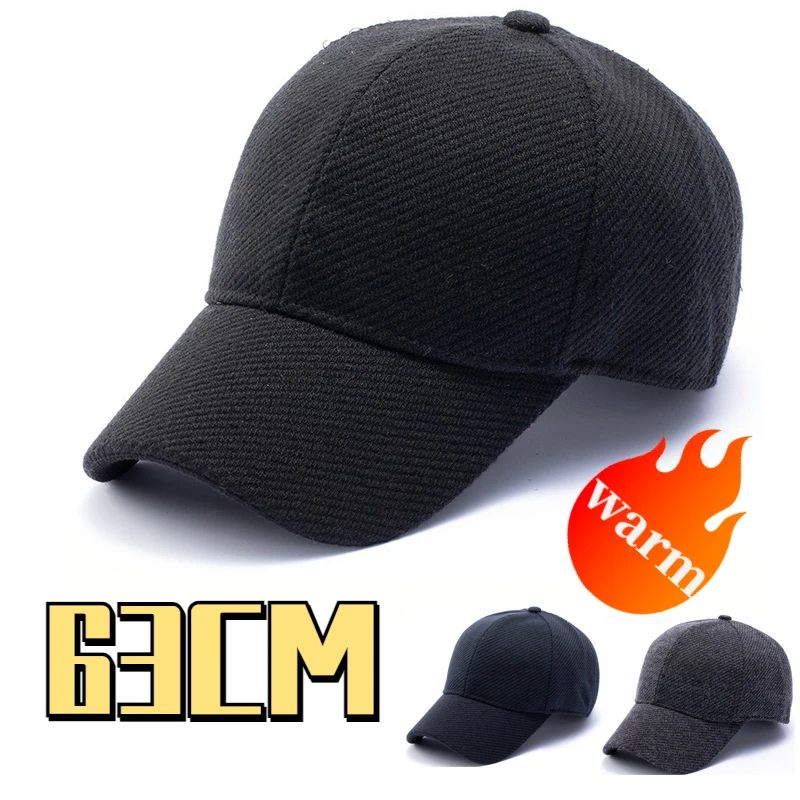 Dad-Warm-Felt-Hat-Men-s-Large-63cm-Fully-Sealed-Baseball-Caps-Winter ...