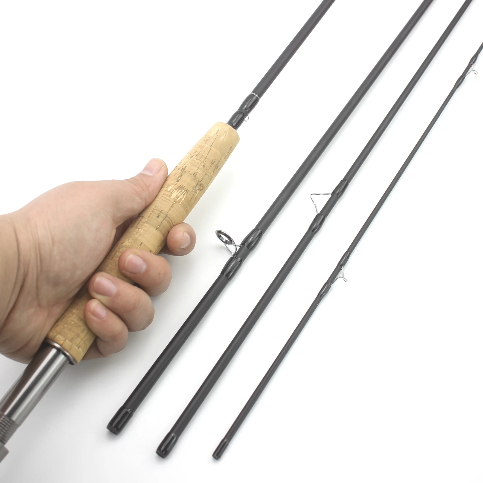 2.1M 2.4M 2.7M 4 Section Fly Fishing Rod Portable Carbon UltraLight ...