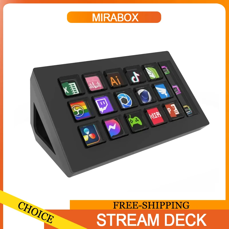 Stream-Deck-Mini-Visual-Keyboard-15Keys-StreamDeck-LCD-Button-Live-Content-Creation-Controller ...