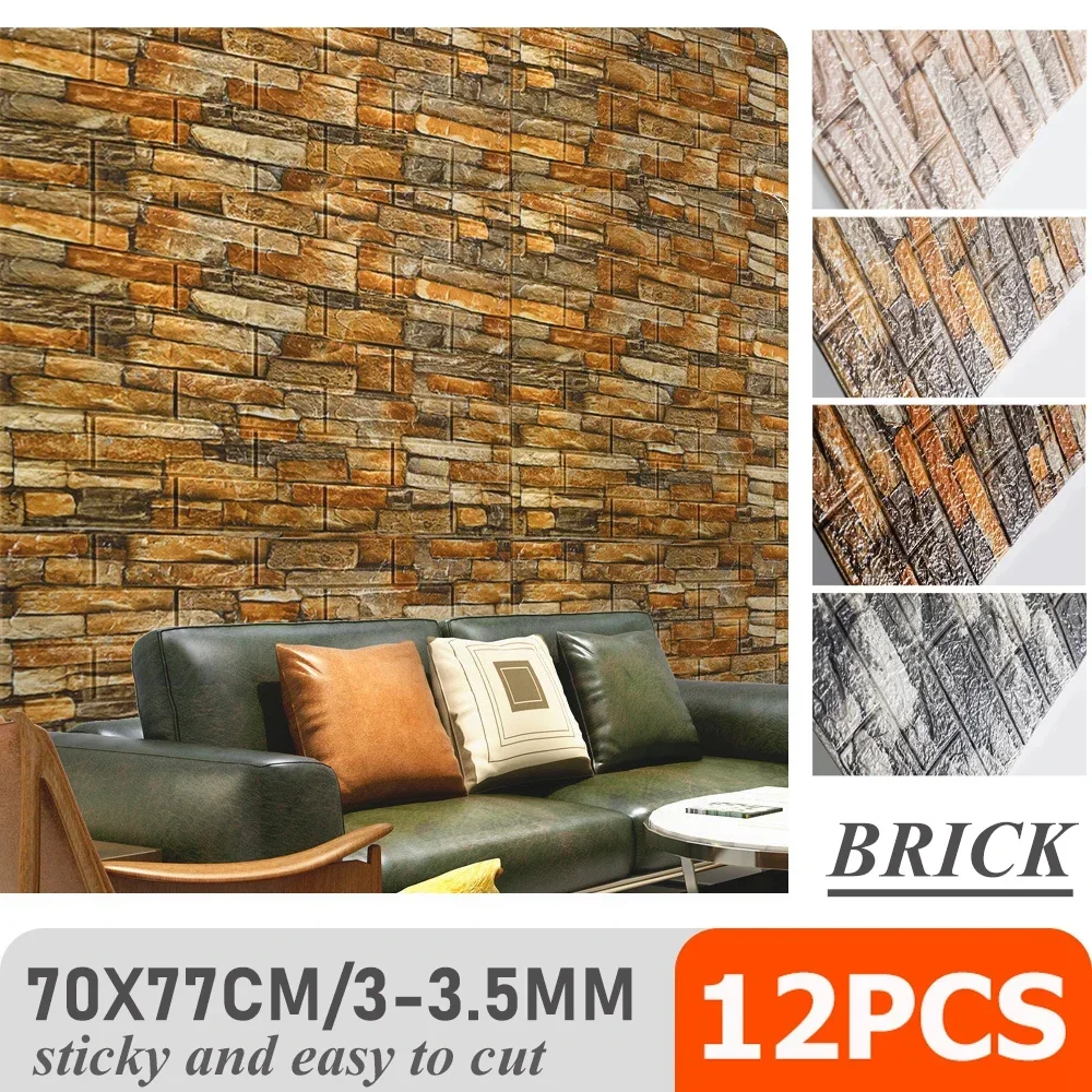 Easy-self-adhesive-design-3D-Brick-Stickers-70-77cm-wall-covering ...