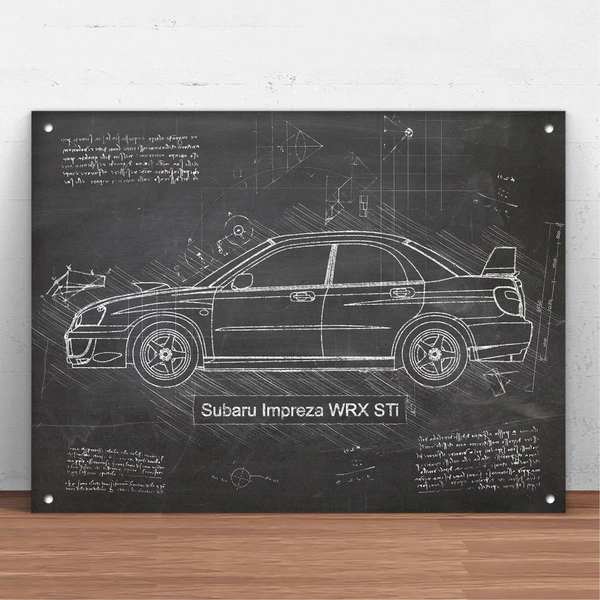 Subaru Impreza Wrx Sti (2004 - 06) Car Metal Tin A Metal A Wall Decor ...