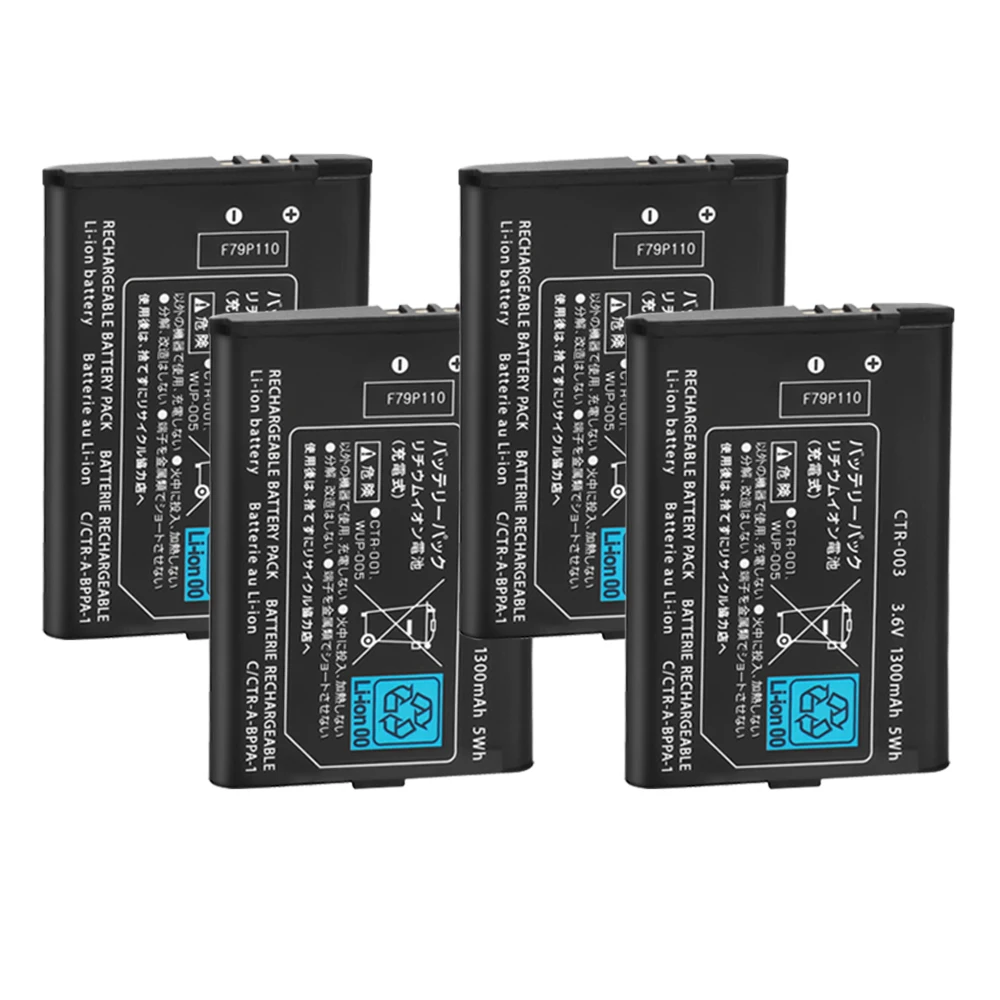 4-Pcs-1300mAh-CTR-003-CTR-003-Battery-for-Nintendo-3DS-2DS-Gamepad ...
