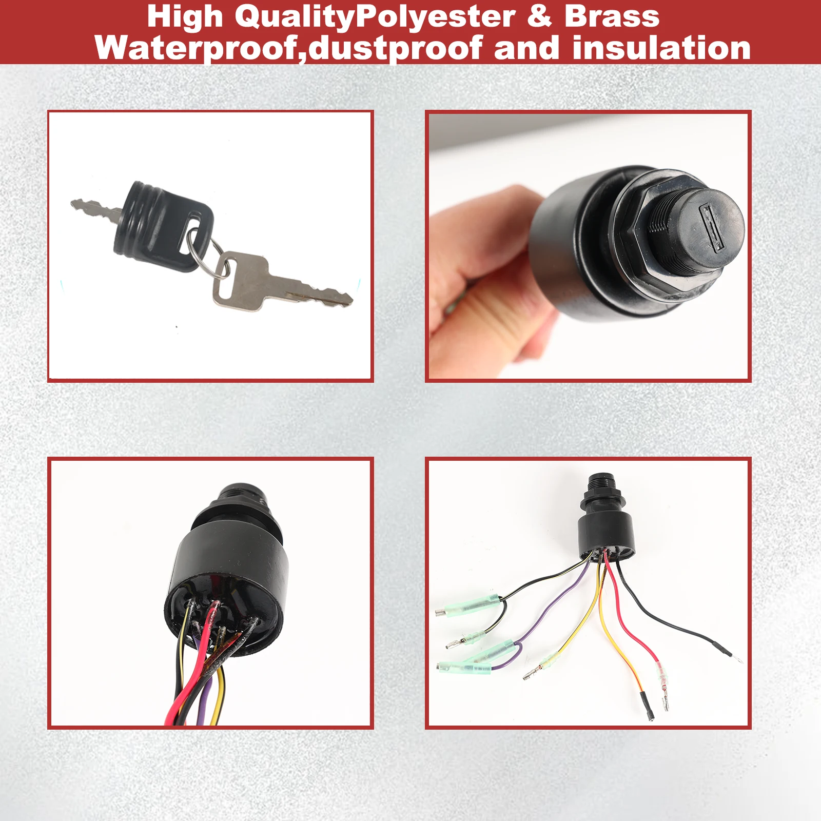 Boat Ignition Key Switch Fittings For Mercury Outboard Motors 3 Pos 87 ...