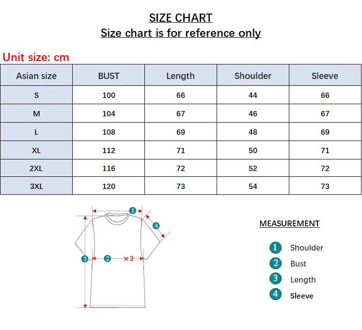 Korean Shirt Sizes