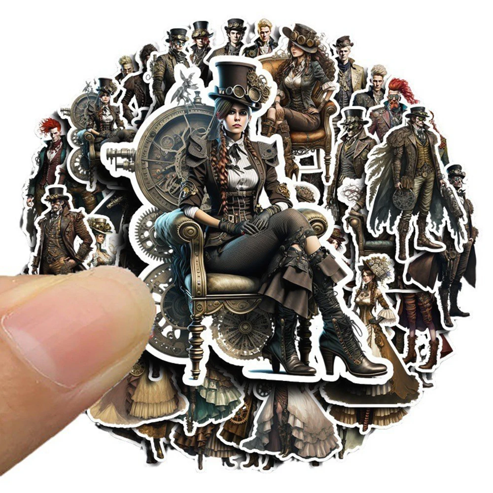 10-48Pcs-Retro-Steampunk-Characters-Varied-Stickers-Pack-for-Kids ...