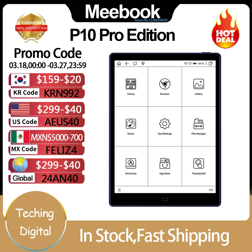 Newest-Meebook-P10-Pro-Edition-E-Book-Reader-10-Inch-E-ink-Screen ...
